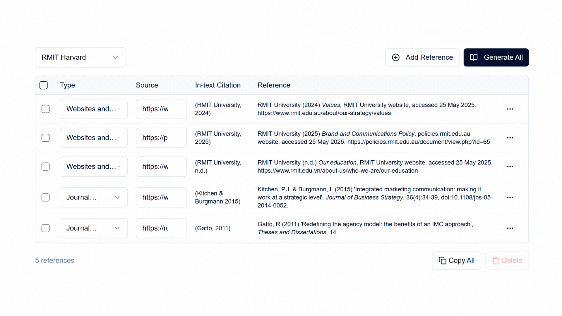 RefMaster | RMIT Harvard Referencing Tool